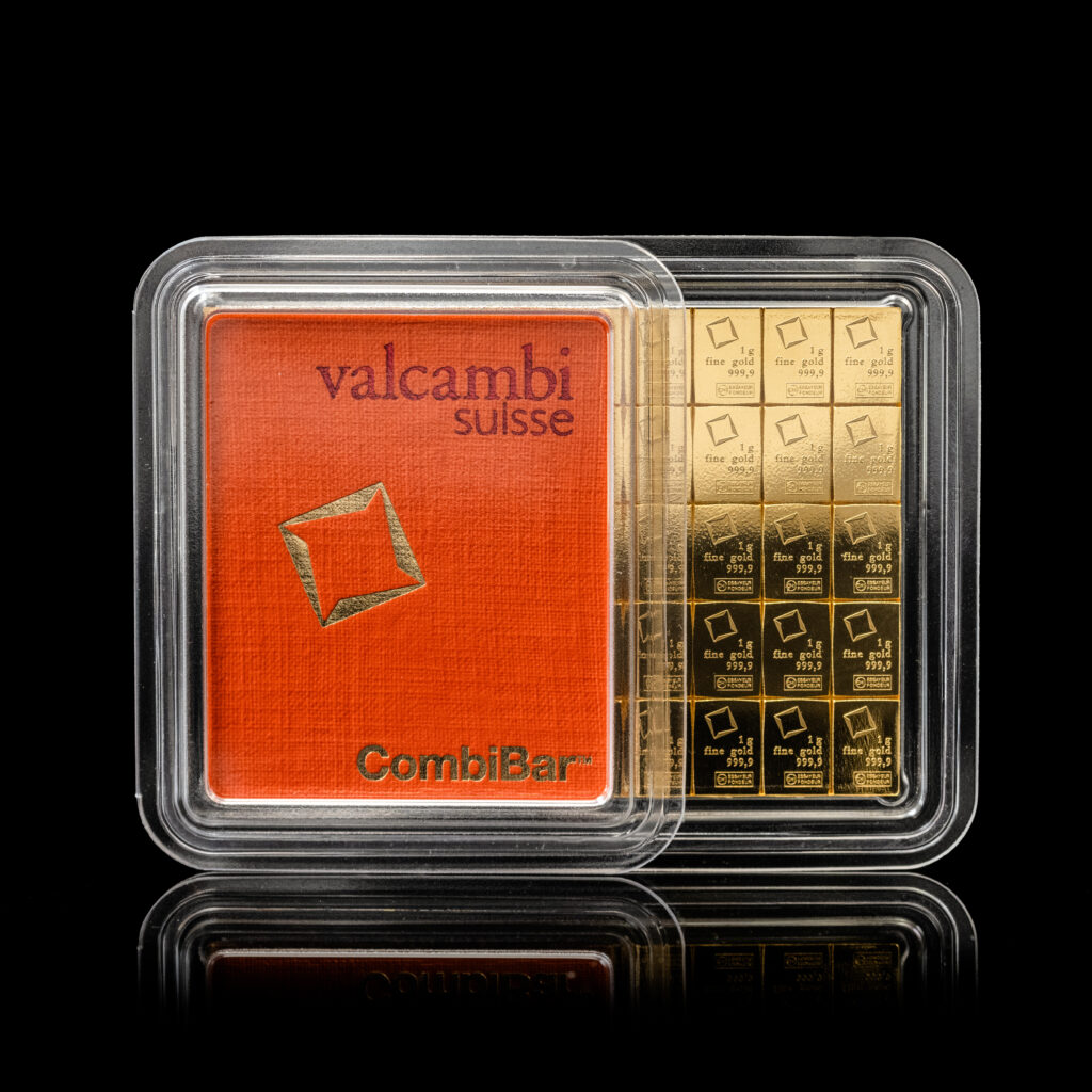 Valcambi 50 x 1g Gold CombiBar - KnightsBullion.com