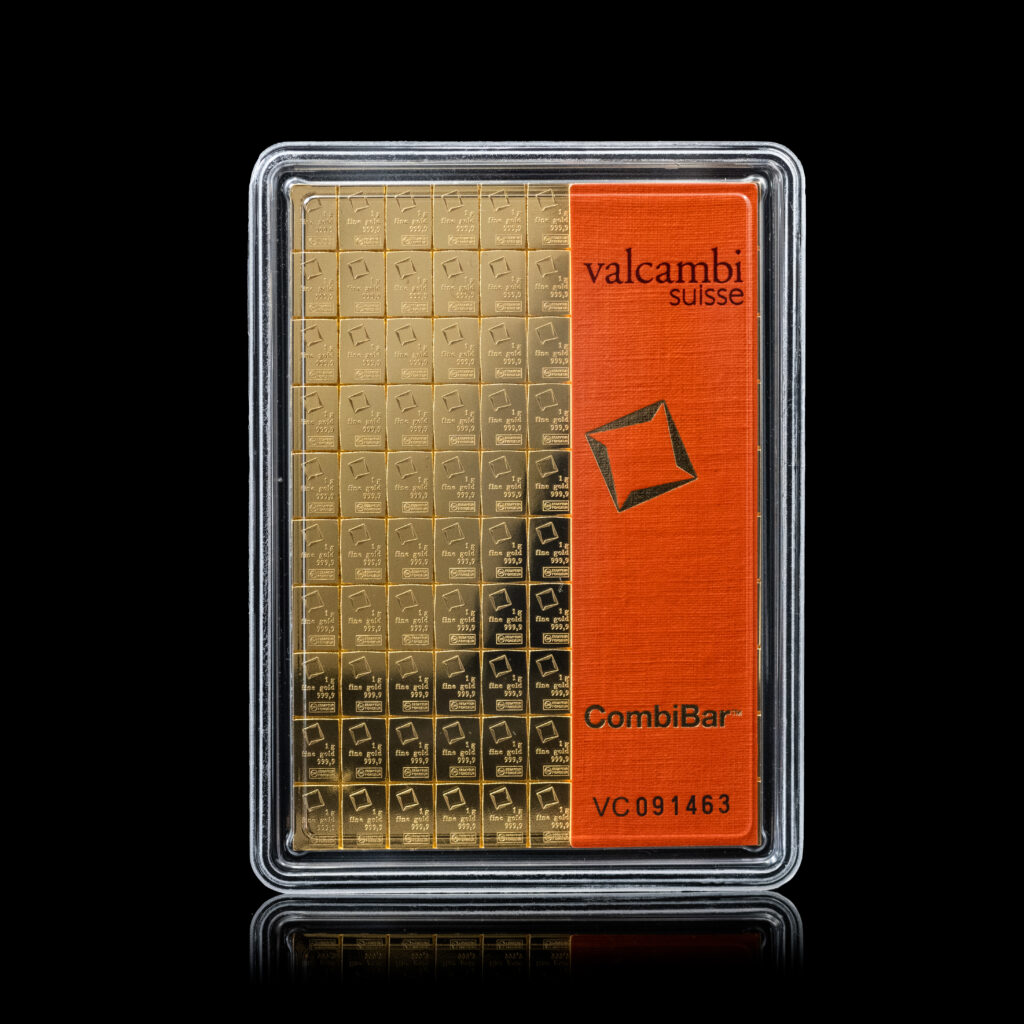 Valcambi 100 x 1g Gold CombiBar - KnightsBullion.com
